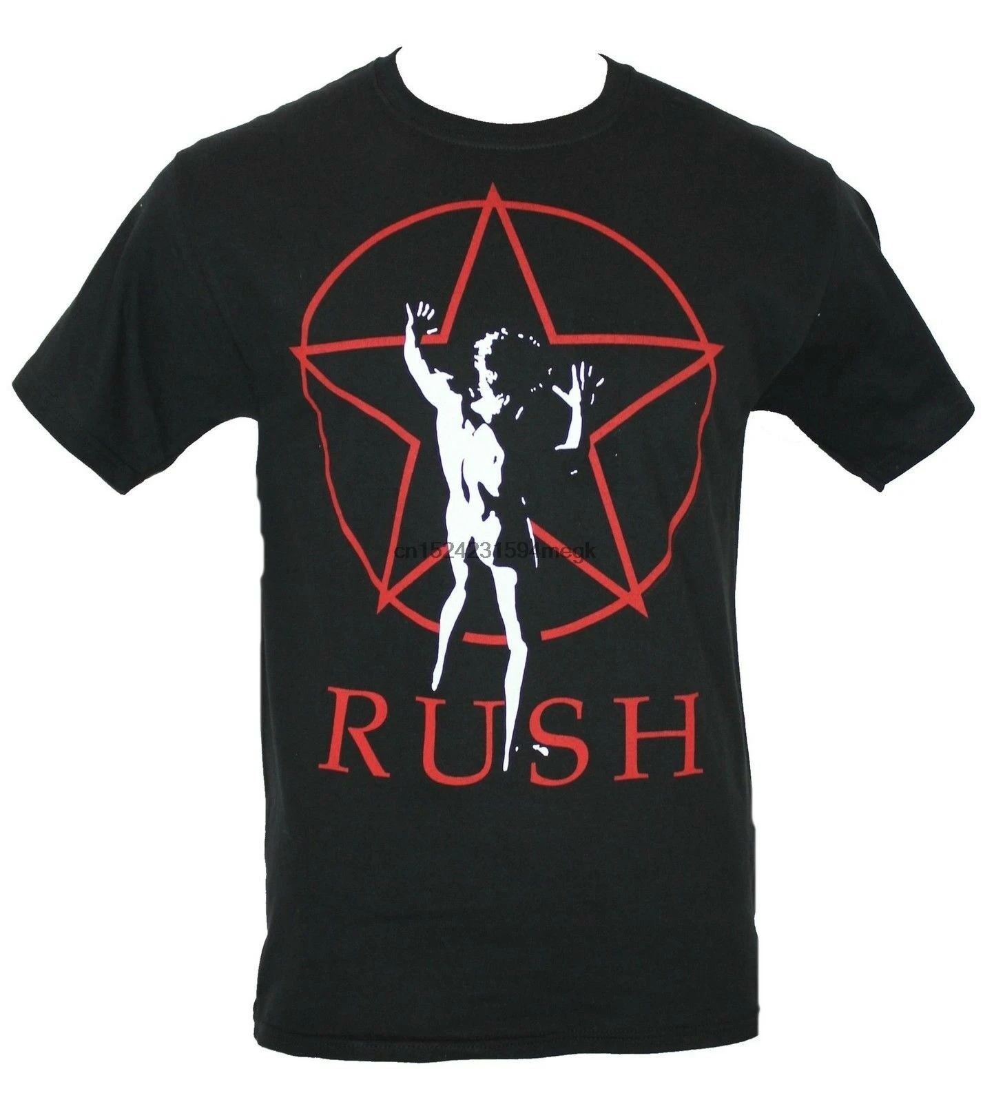 Rush Mens T Shirt Pentagram Guy in Circle Image|T-Shirts| - AliExpress