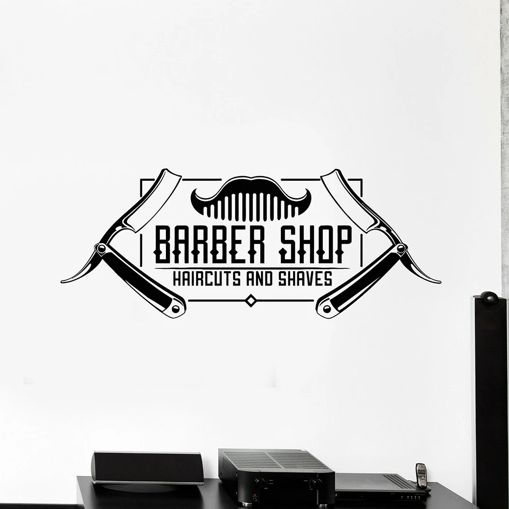 Calcomanías de vinilo para cortar el pelo para hombre, pegatinas de ...
