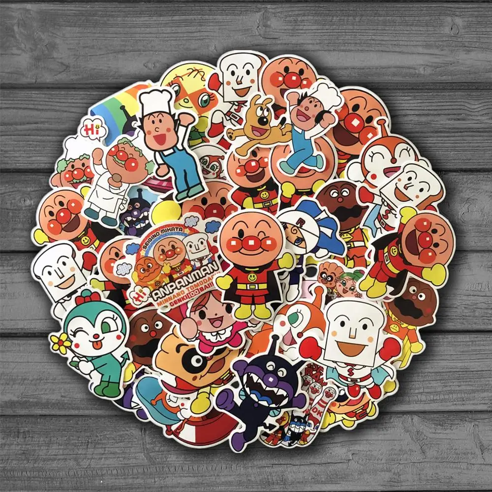 57Pcs Cartoon Anpanman Stickers Waterproof Decal Laptop Motorcycle ...