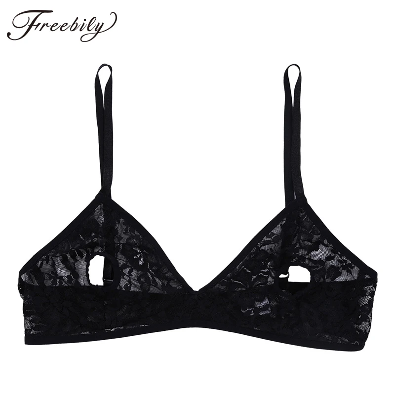 Frauen Öffnen Nippel Bh Dessous Weiche Spitze Floral Sexy Bh Sheer ...