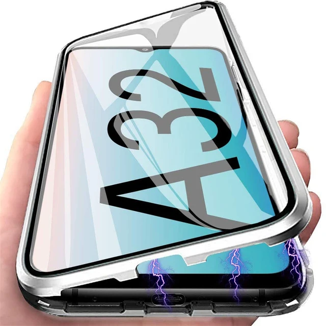 360° Full Protection Magnetic Metal Phone Case with Glass Cover for ...