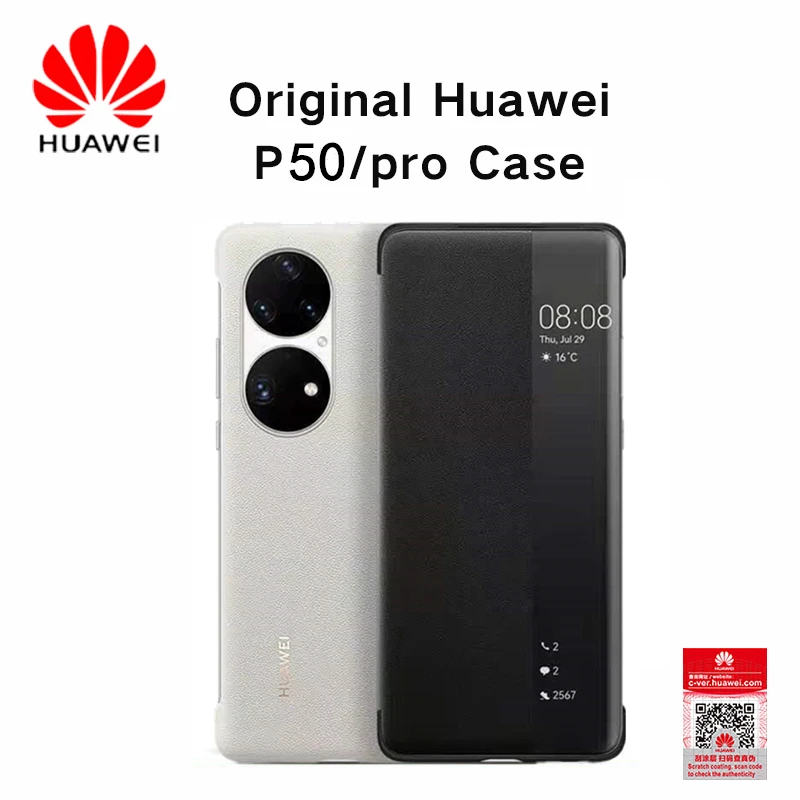 Huawei Original de P50 Pro caso P 50 pro caso cubierta inteligente de ...