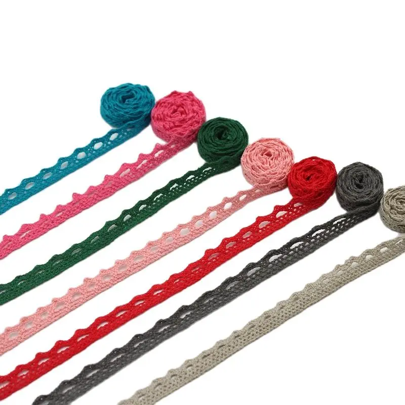 10Yards Mix Colors Cotton Lace Trims Cotton Ribbon DIY Clothes ...
