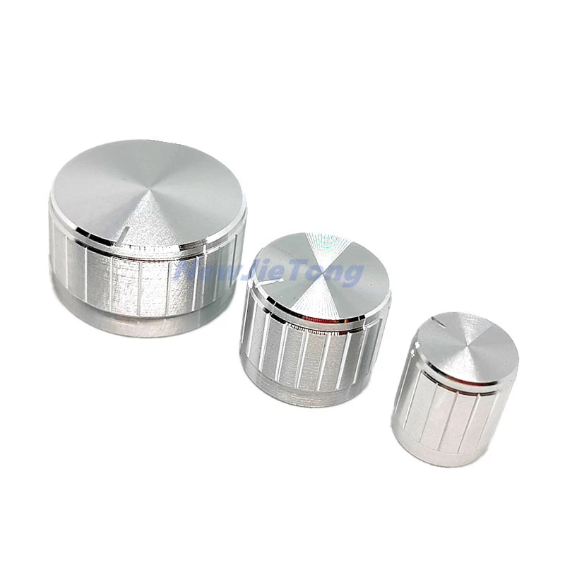 Aluminum Alloy Encoder Knobs | Aluminum Alloy Potentiometer - 5pcs Silver Aluminum - Aliexpress