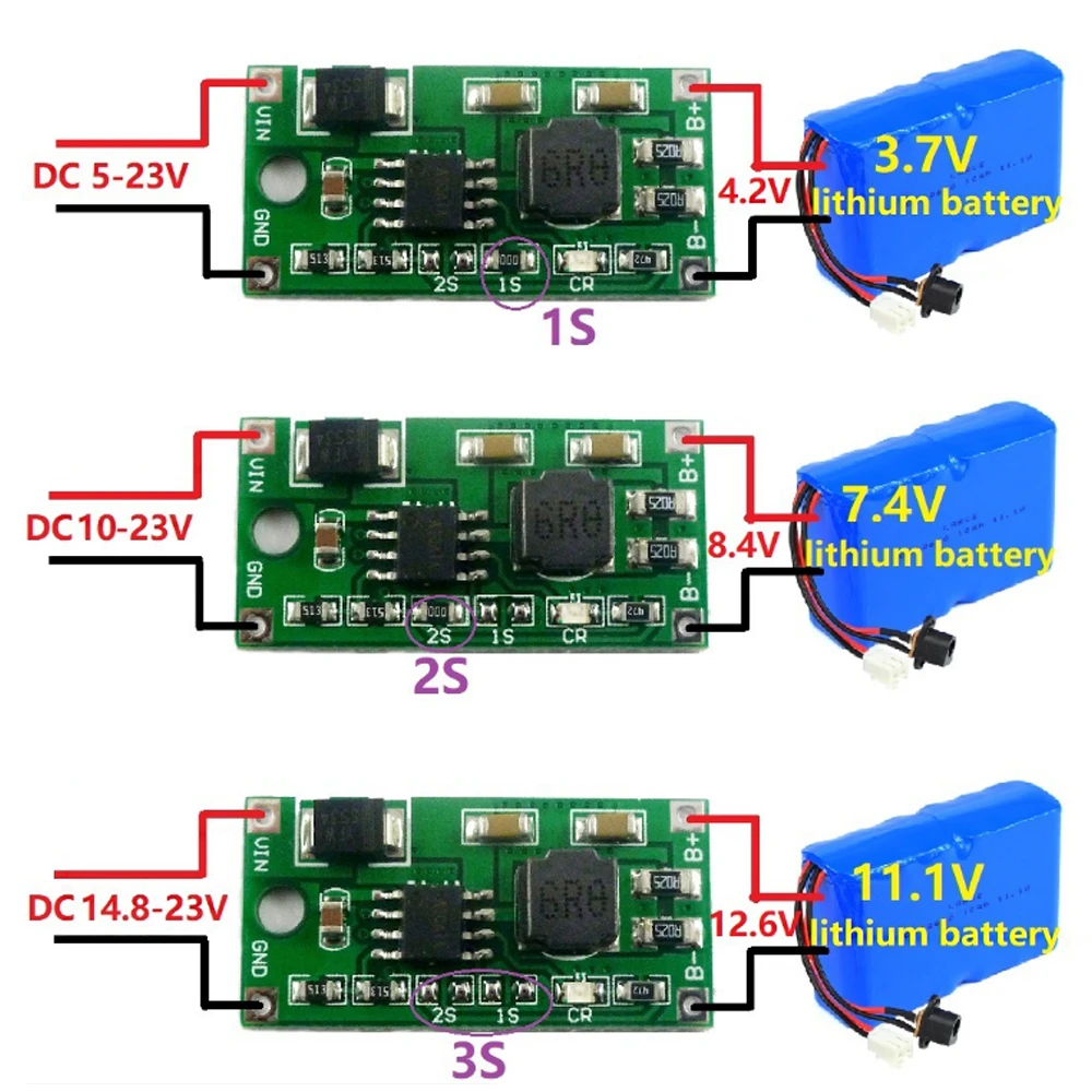 Multi-Cell 1S 2S 3S Step-Down Buck Li-Ion Lipo Lithium Battery Charger ...