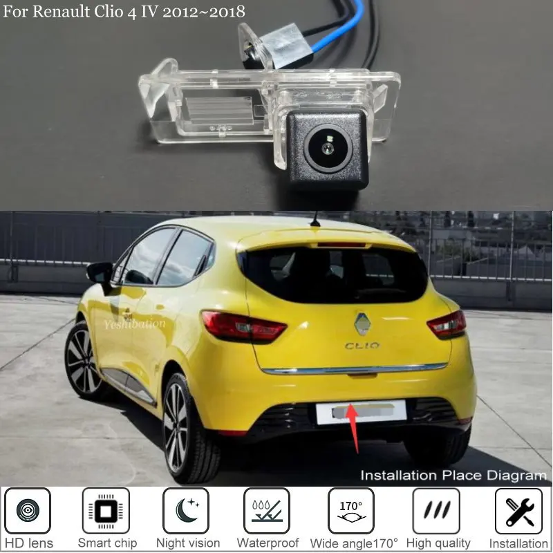 Yeshibation Rear View Camera For Renault Clio 4 IV 2012 2013 2014 2015 ...