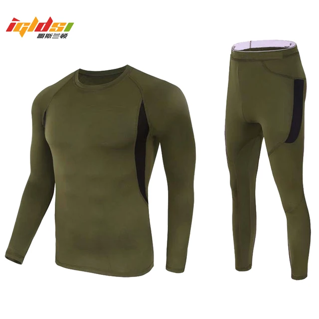 Men’s Thermal Winter Fleece Tactical Underwear Uniforms Military Army ...
