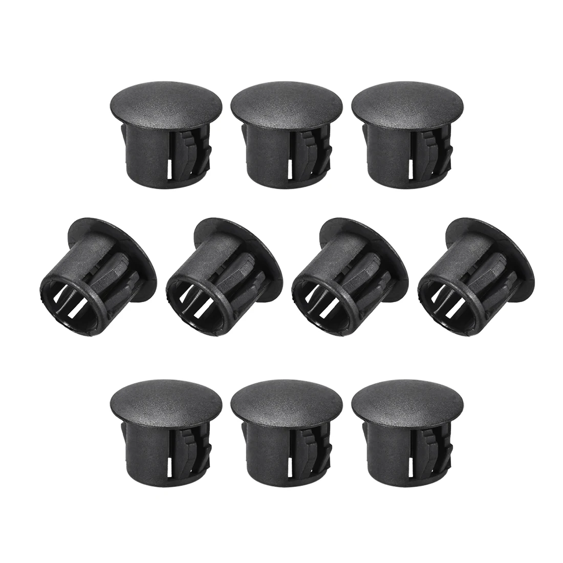 uxcell 10pcs Mounting 10mm x 11mm Black Nylon Round Snap Panel Locking ...