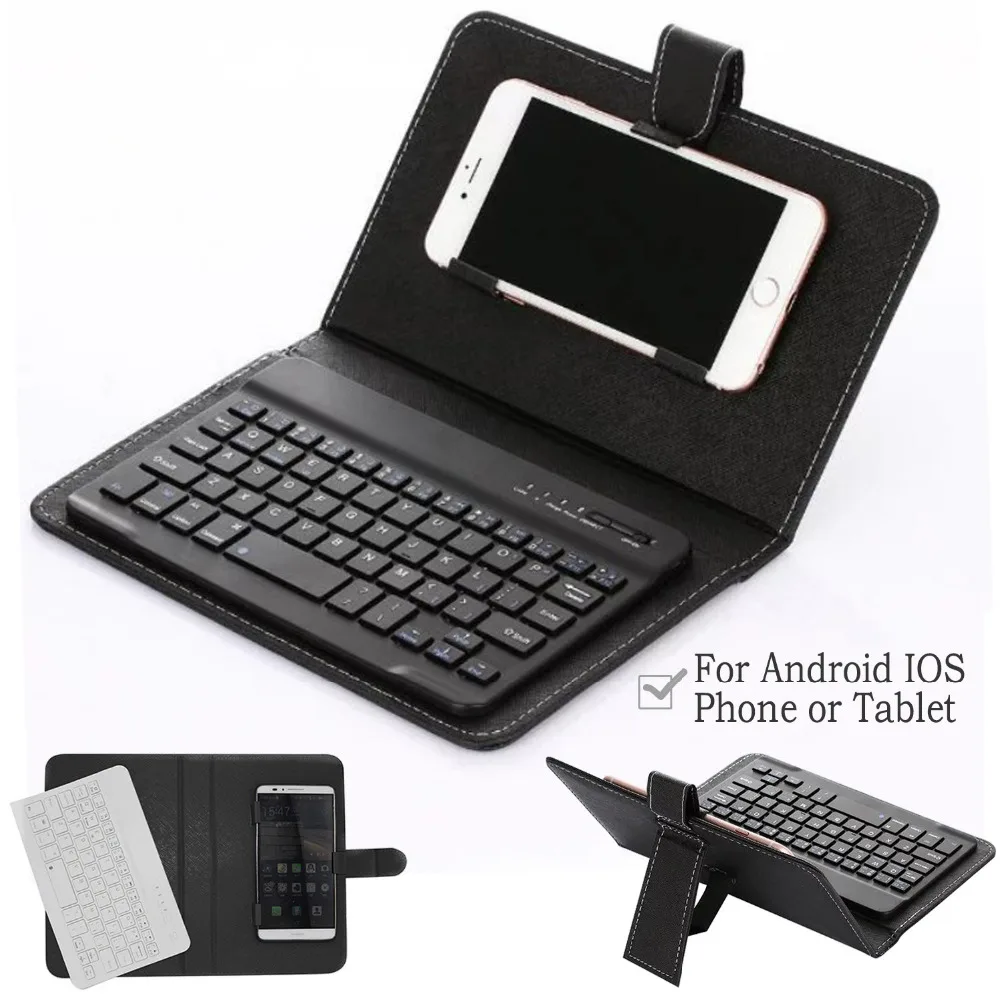Vococal PU Leather Bluetooth Wireless Keyboard Case Protective Cover ...