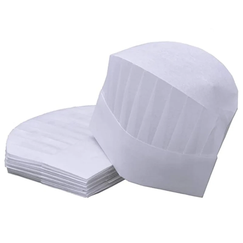 Hot Kf-25 Packs Of Disposable Chef Hat Sms Non-woven Kitchen Cooking ...