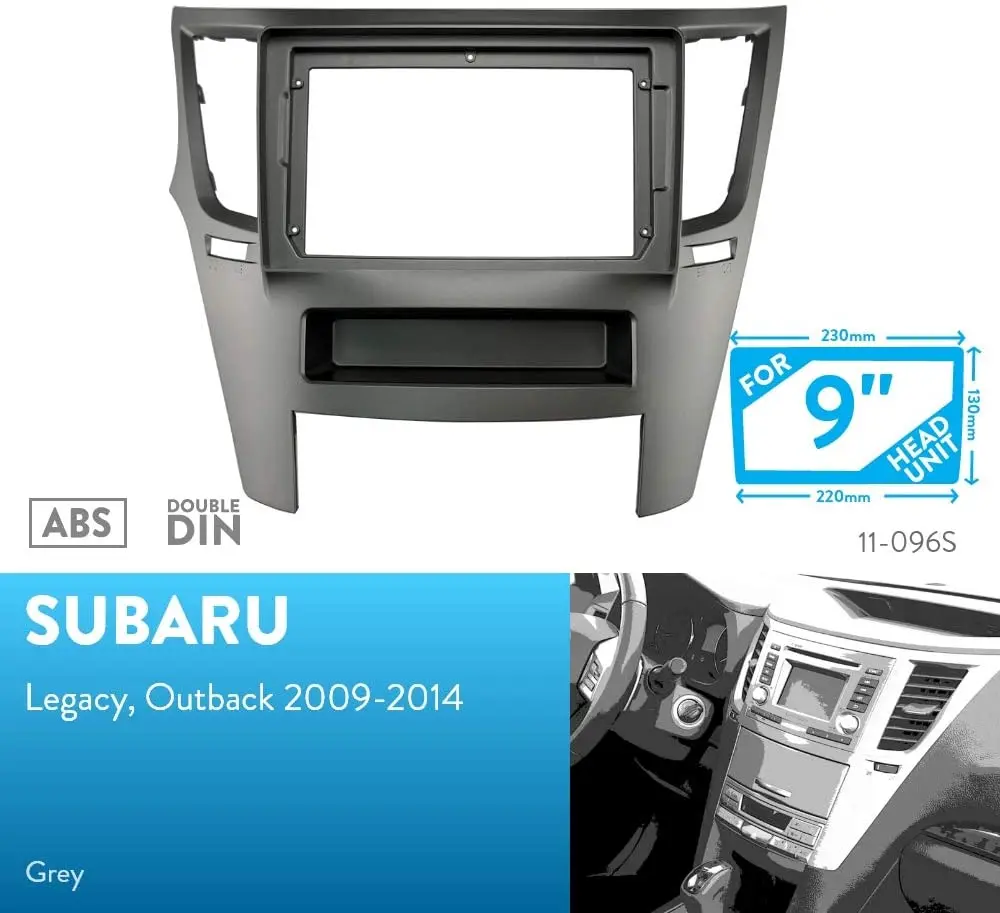 9-inch-Car-Fascia-Radio-Panel-for-Subaru-Legacy-Outback-2009-2014-Dash ...