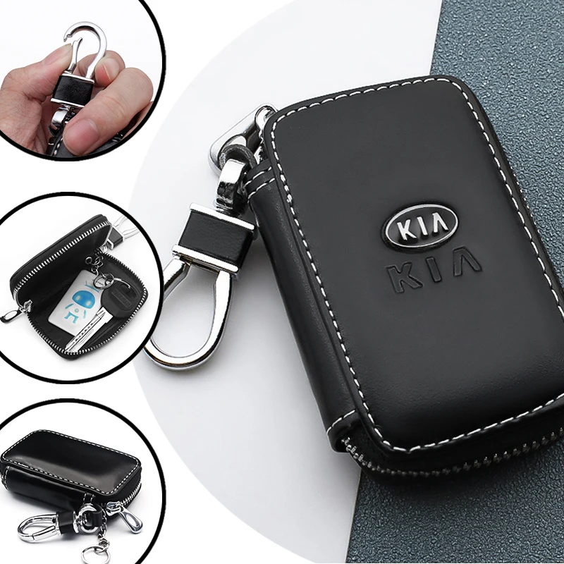 MultiFunction Car Leather Key Bag Auto Logo Keychain Holder Key Wallet ...