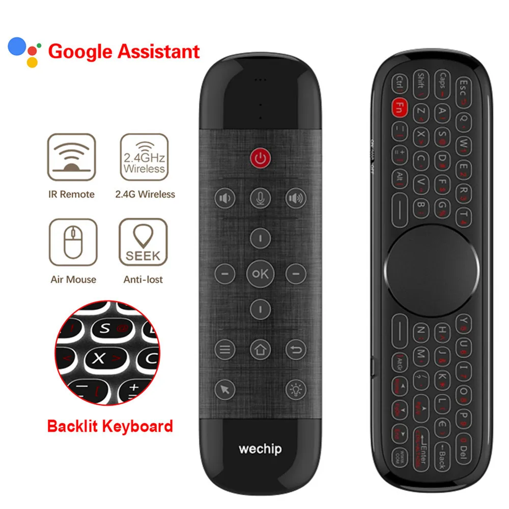 New Q40 Air Mouse W2 Pro Voice Remote 2.4G Wireless Mini Keyboard ...