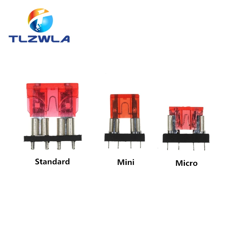 100PCS Car Fuse Holder PCB Board Medium Mini Micro Small Blade Auto ...