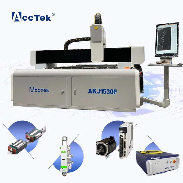 3KW 4KW CNC Fiber Laser Cutting Machine Raycus IPG Laser Generator ...