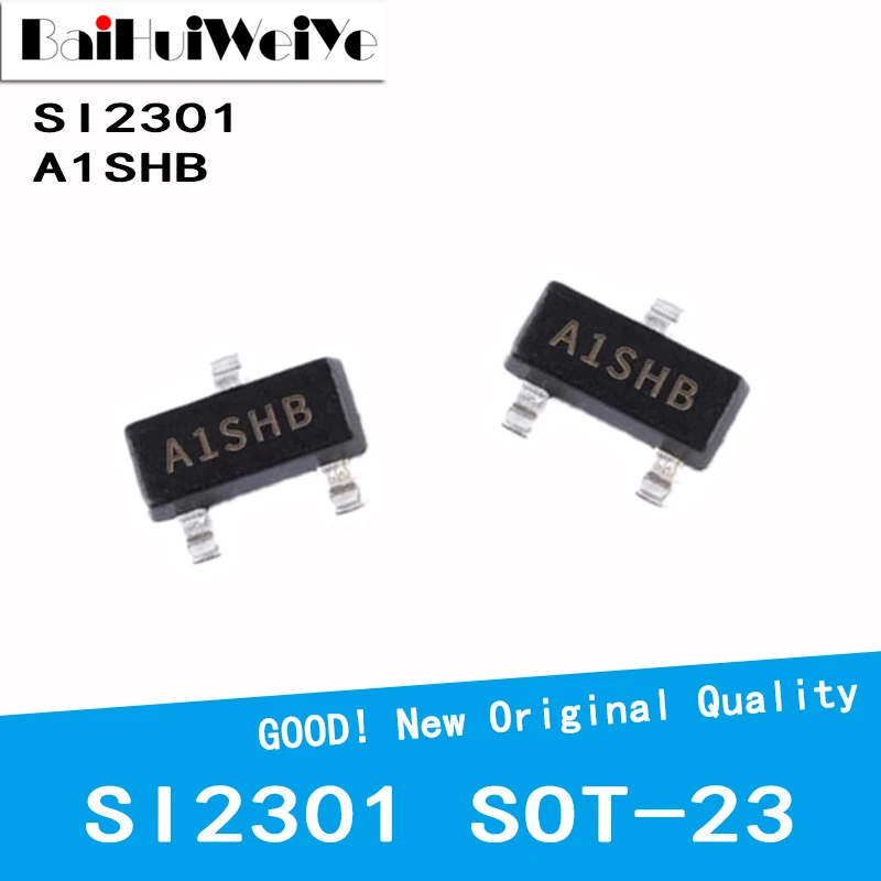 50pcs/lot Si2301 A1shb Sot23 Si2301bds S12301 Sot-23 Smd 2.3a/20v ...