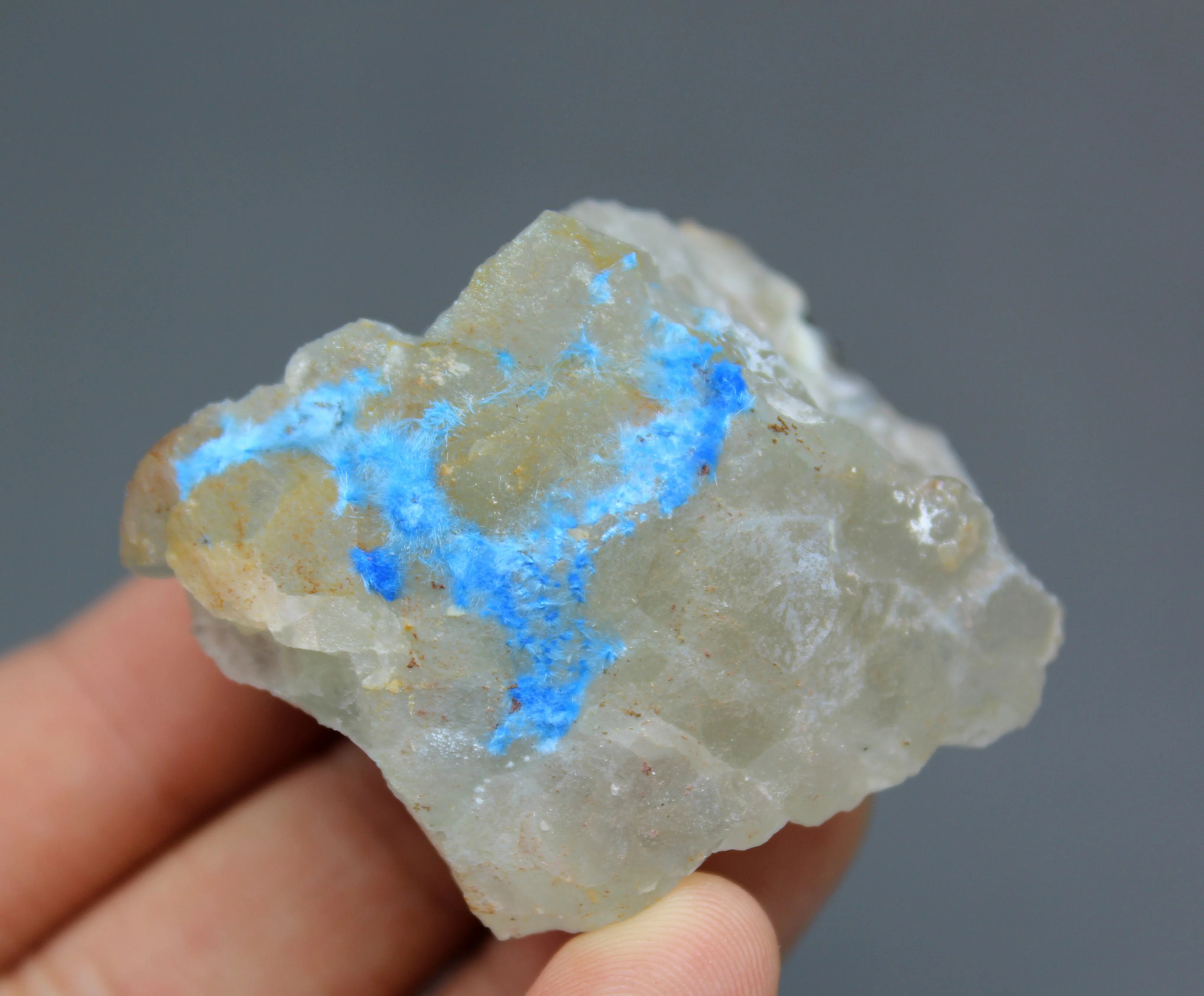 Rocks & Geodes Home Décor Rare Blue Quartz Mineral Specimen from Spain ...