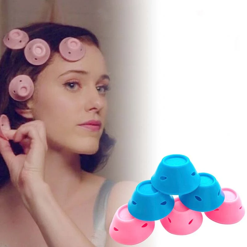 10/5 Pcs Mushroom Bell Women Curly Hair Tool Simple Solid Color DIY ...