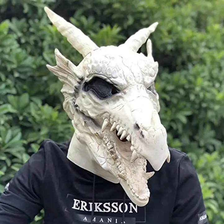 Dragon-God-Bone-Mask-Moving-Jaw-Cosplay-Props-Unisex-Halloween ...