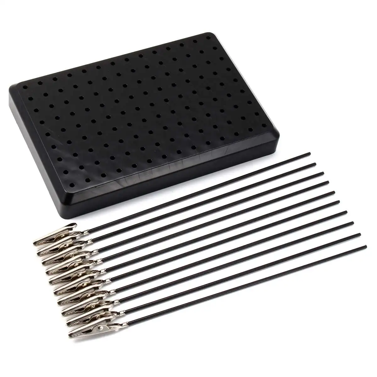 Black Model Tool 9X14 Holes Painting Stand Base with 10pcs Metal ...