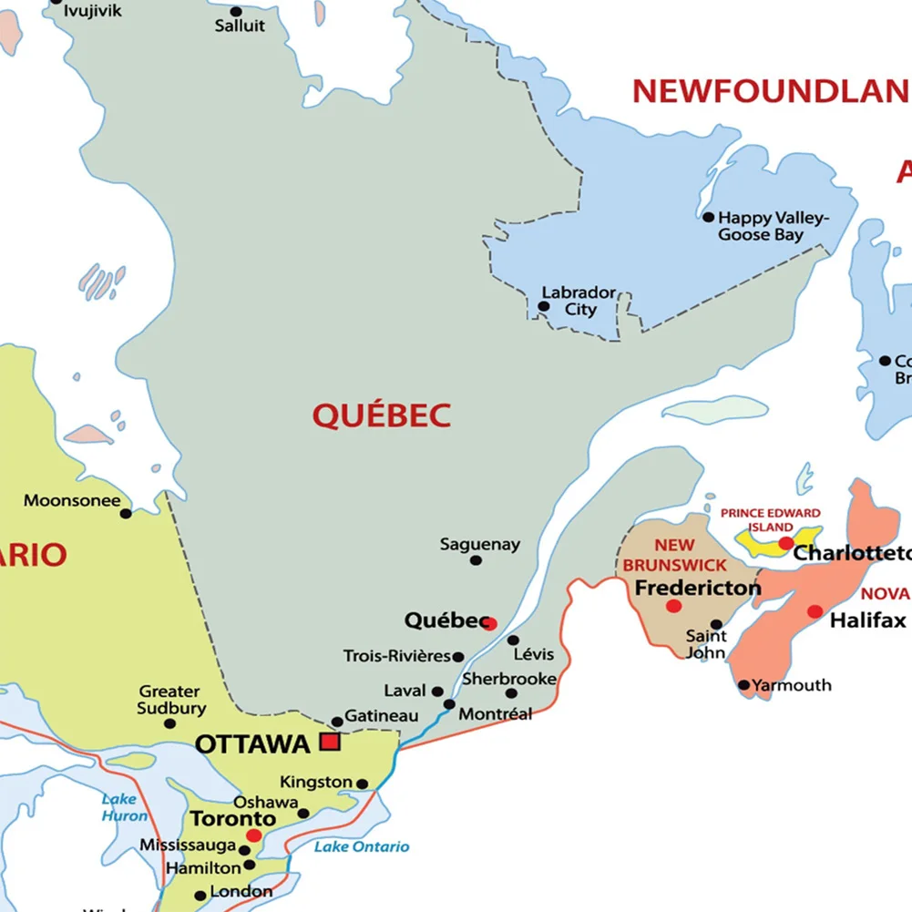 Map Of Canada In French