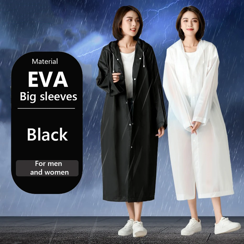 Reusable Unisex Rain Coat Multicolor Waterproof Jacket Poncho Cloak ...