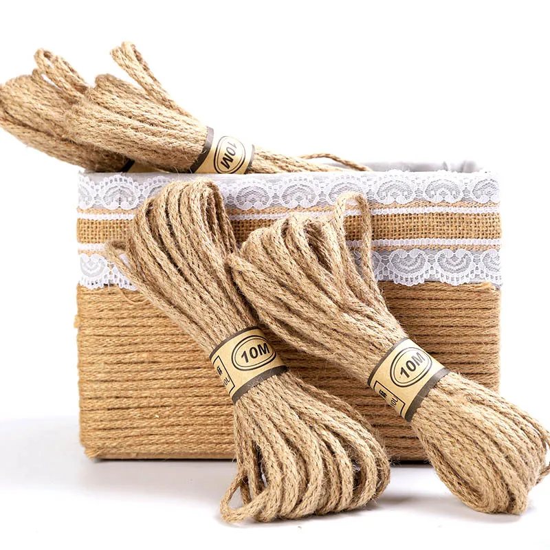 5-6mm-5m-Burlap-Hessian-Jute-Twine-Cord-Hemp-Rope-String-Gift-Packing ...