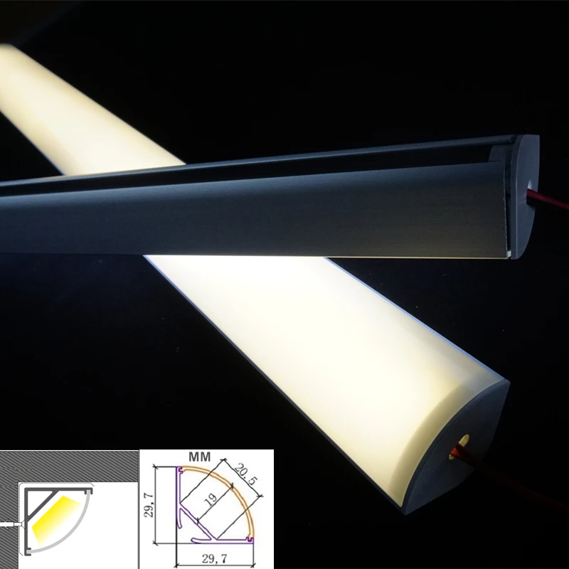 12vdc 50cm 20inch Led Bar Light,curve Ceiling Corner Profile 10w 45 ...
