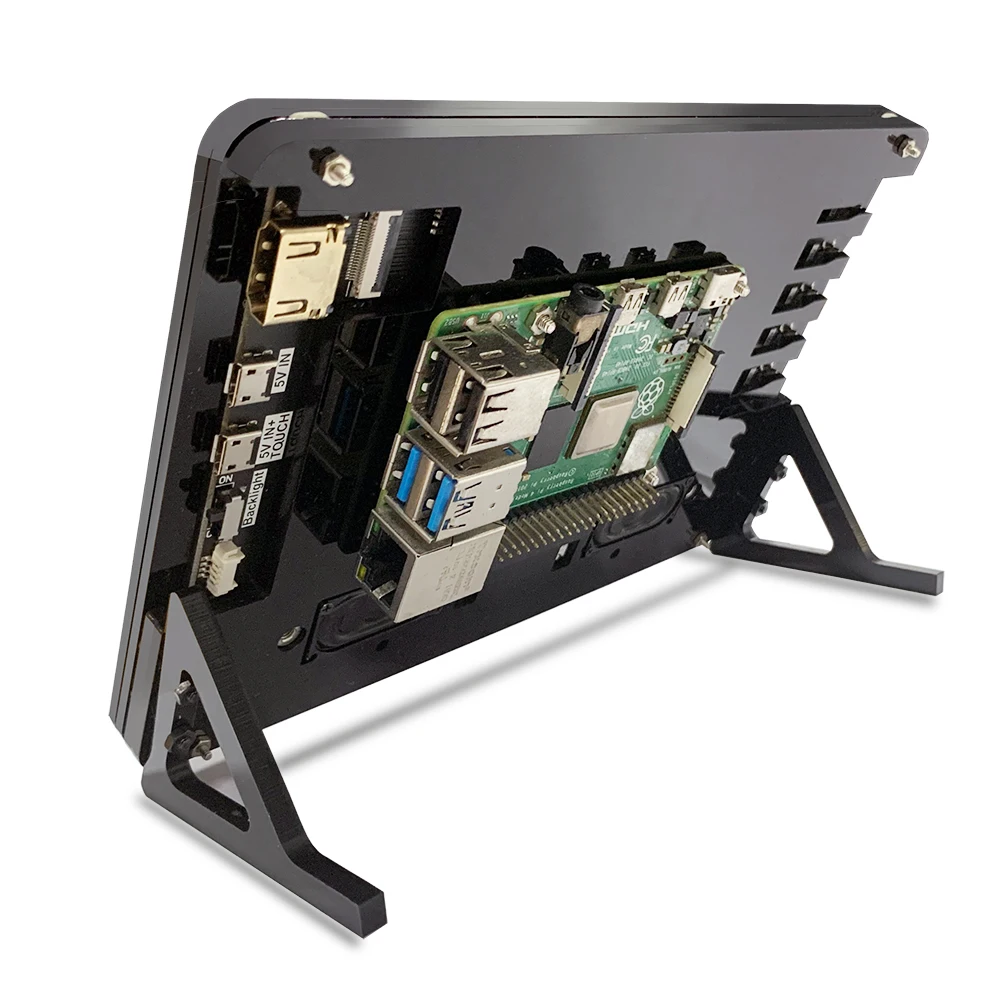 Lesown-monitor Touch Screen Com Case Lcd Touchscreen Display 10.1 Rpi ...