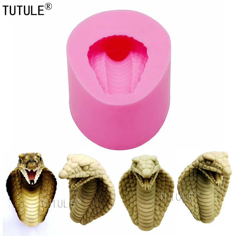 Snake Head Mold Fondant Silicon Snake Mold Charm-snake Silicone Mold ...