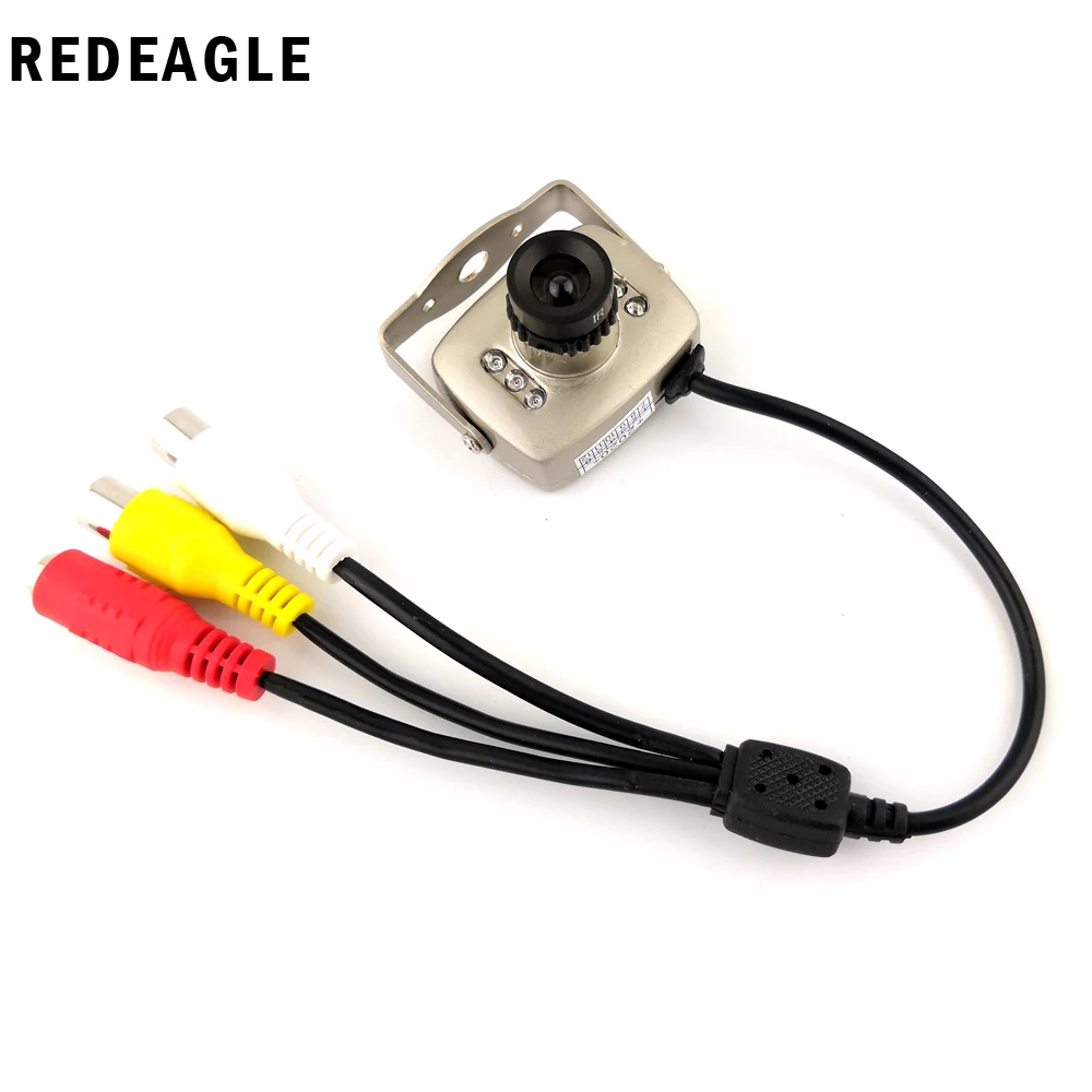 600TVL Super Mini Color Security Camera 6 LED Infrared 3.6mm Lens Video ...