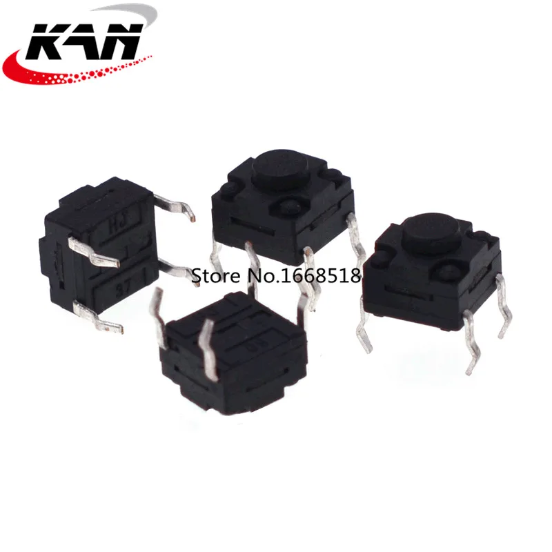 20pcs 4pin 6*6 Micro Tact Push Button Switches 6*6*5mm Dip 6x6x4.3 ...