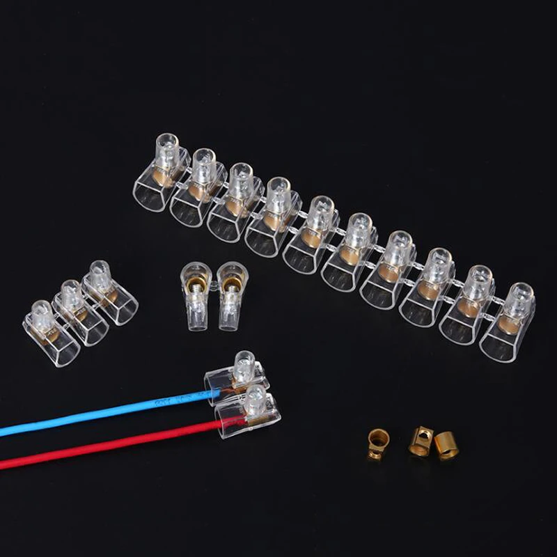 Polycarbonate 2.5 25mm2 Terminal Blocks Plastic Brass Terminal ...