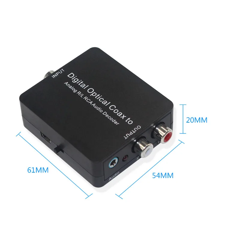 DAC Amp Digital To Analog Audio Converter RCA Jack Headphone Amplifier ...