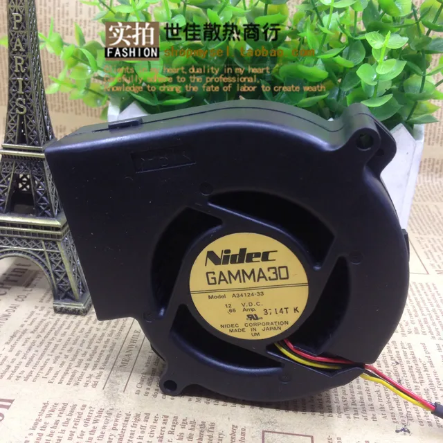 Original 9733 12V A34124-33 0.65A 3-wire projector centrifugal turbo ...