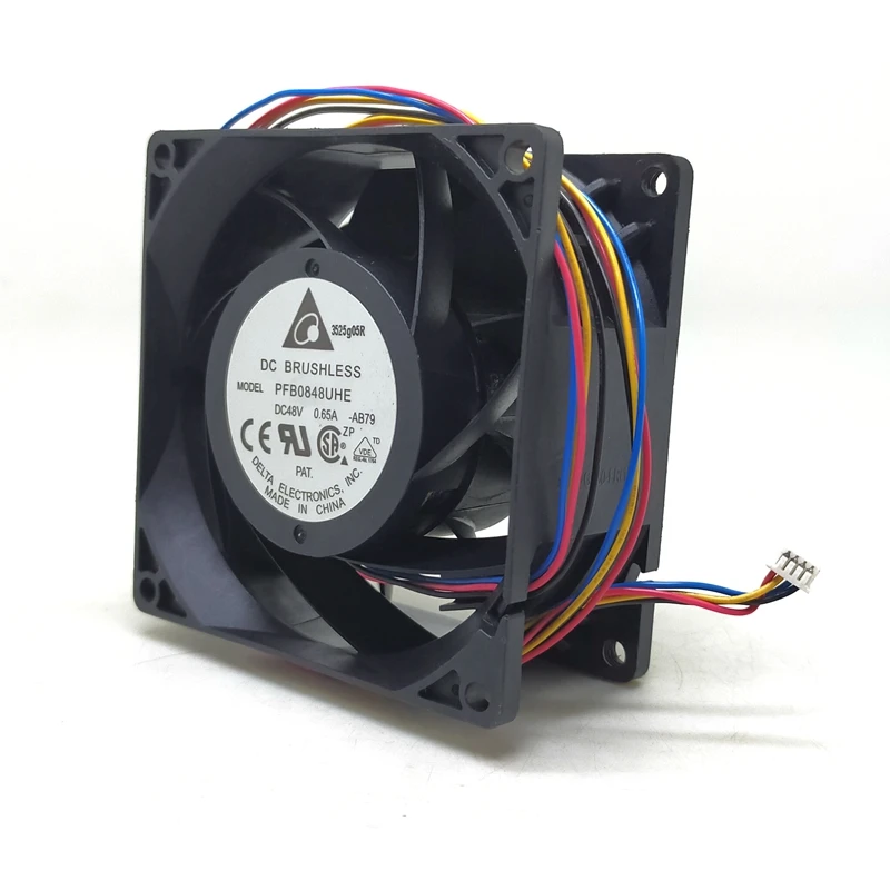 48 V-Os Hűtőventilátor 8Cm A Delta 8038 Pfb0848Uhe 48V 0,65A Kettős Golyó 4-Vezetékes Pwm Hass ...