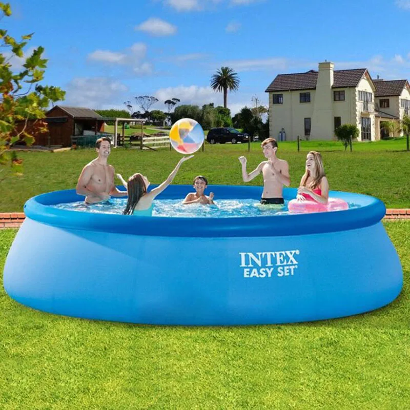 Crystal Blue Inflatable Pool Family Ground Swimming Pool For Kid Adult ...