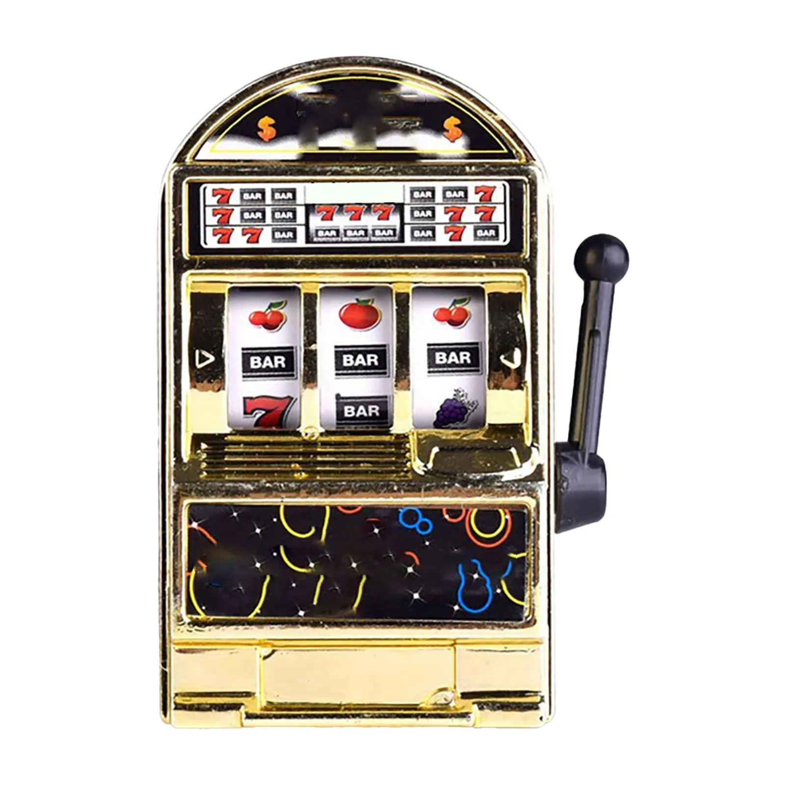 Lucky Jackpot Mini Slot Machine Toy Slot Machine Bank With Spinning ...