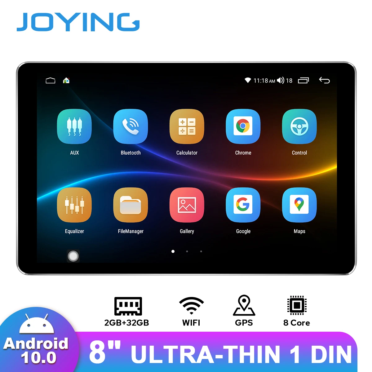 Joying-Universal-Head-Unit-8-Inch-Car-Radio-Android-10-Stereo-Receiver ...