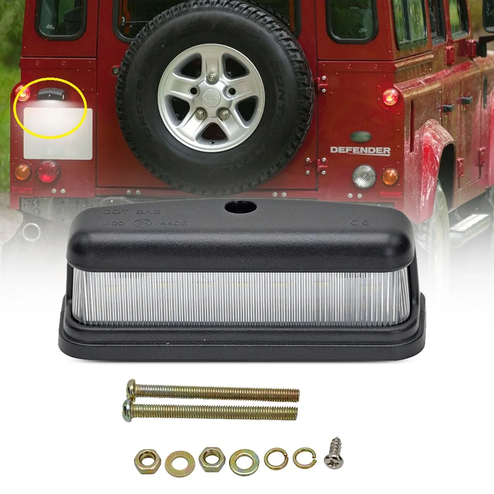 1PC-LED-License-Number-Plate-Light-For-Land-Rover-Defender-90-110-130 ...