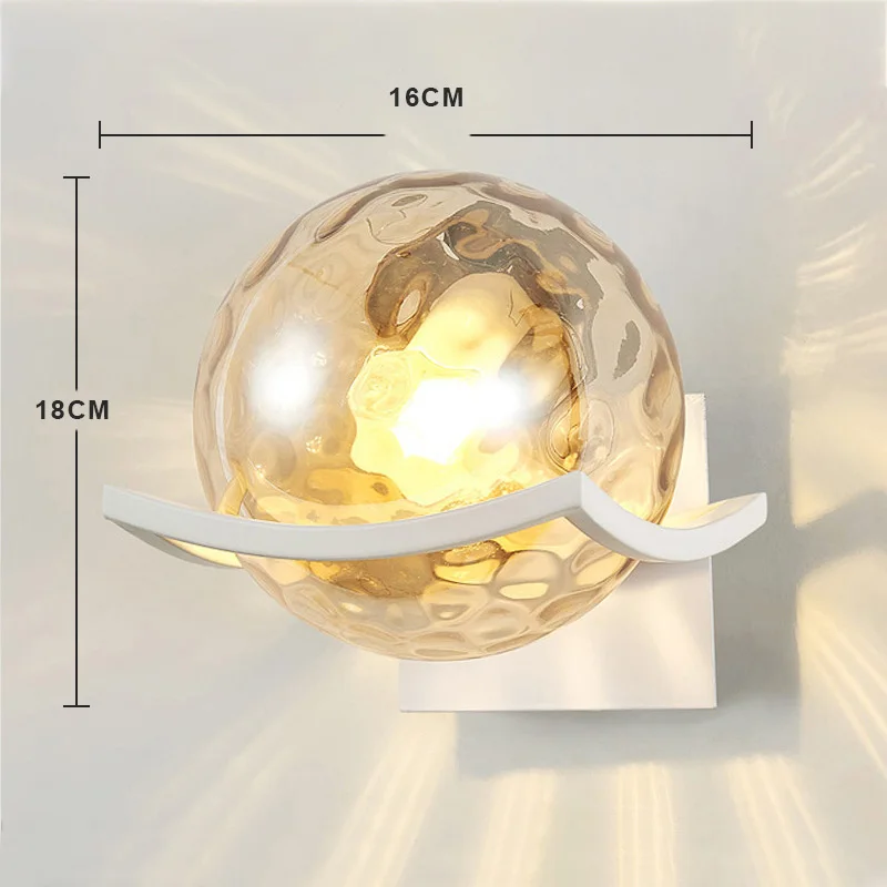Elegant Glass Ball Wall Sconce Lamp - Lighting4Home