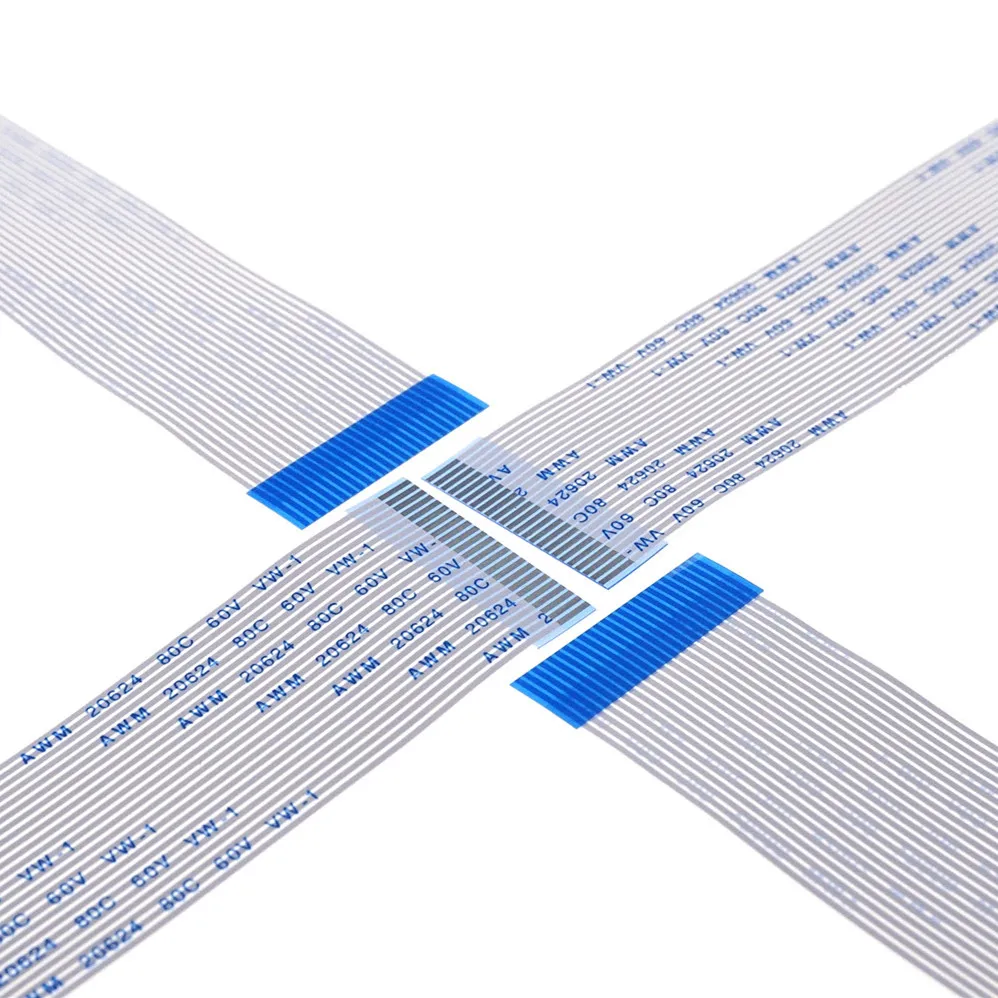 100pcs Flexible Flat Cable Ffc 24 Pin 1.0 Mm Pitch Same Ends Length 60 ...