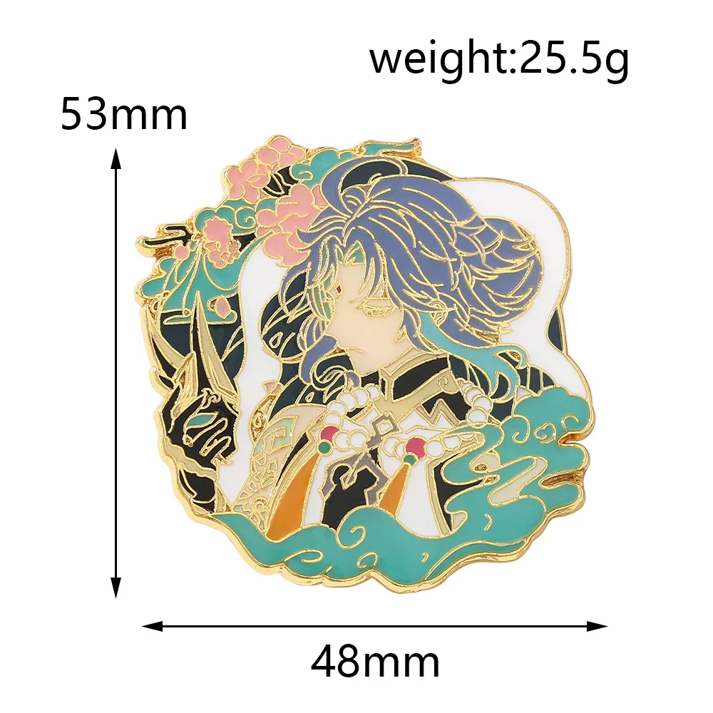 Genshin Impact Keychain Eyes Of God Keychains Luminous Metal Keychain ...