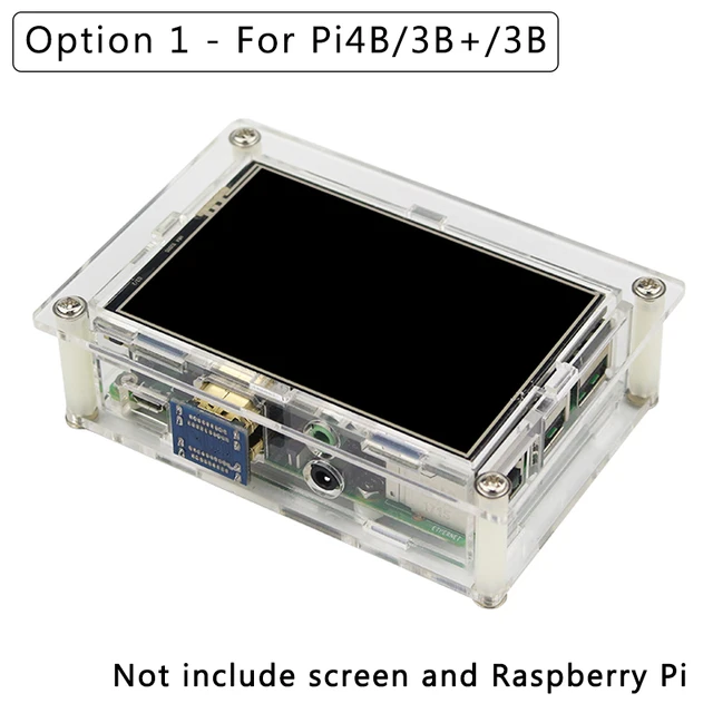 Raspberry Pi Acrylic Case for 3.5 inch Touch Screen LCD Display Box for ...