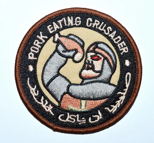 1x-PORK-EATING-ISAF-INFIDEL-USA-ARMY-MORALE-TACTICAL-FOREST-IRON-ON ...