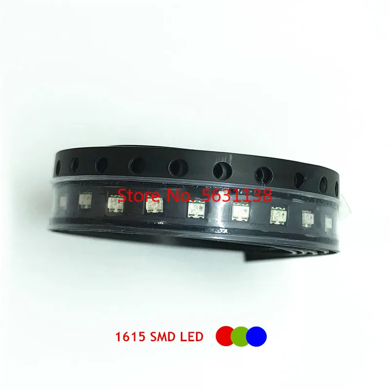 100PCS 0603 SMD LED RGB red+green+blue 0606 full color LEDs Common ...