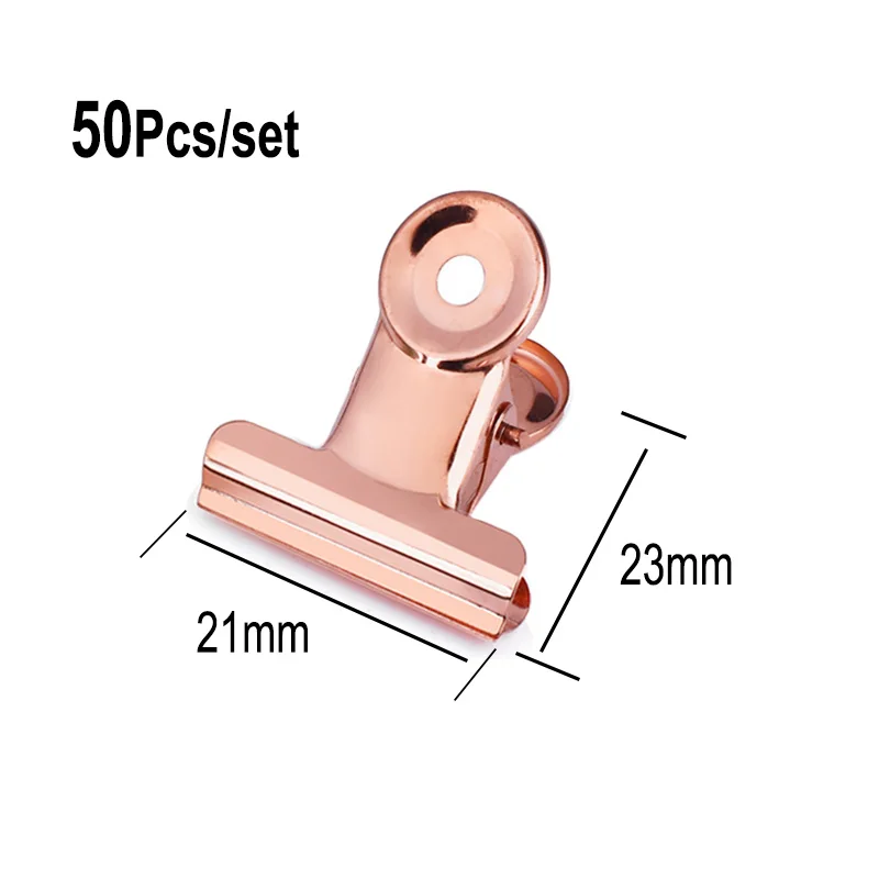 50Pcs-Set-21mm-23mm-Round-Metal-Grip-Clips-Ticket-Paper-Stationery ...