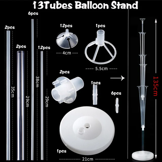 1.3M Table Balloons Stand Kit with String Light Table Centerpiece ...