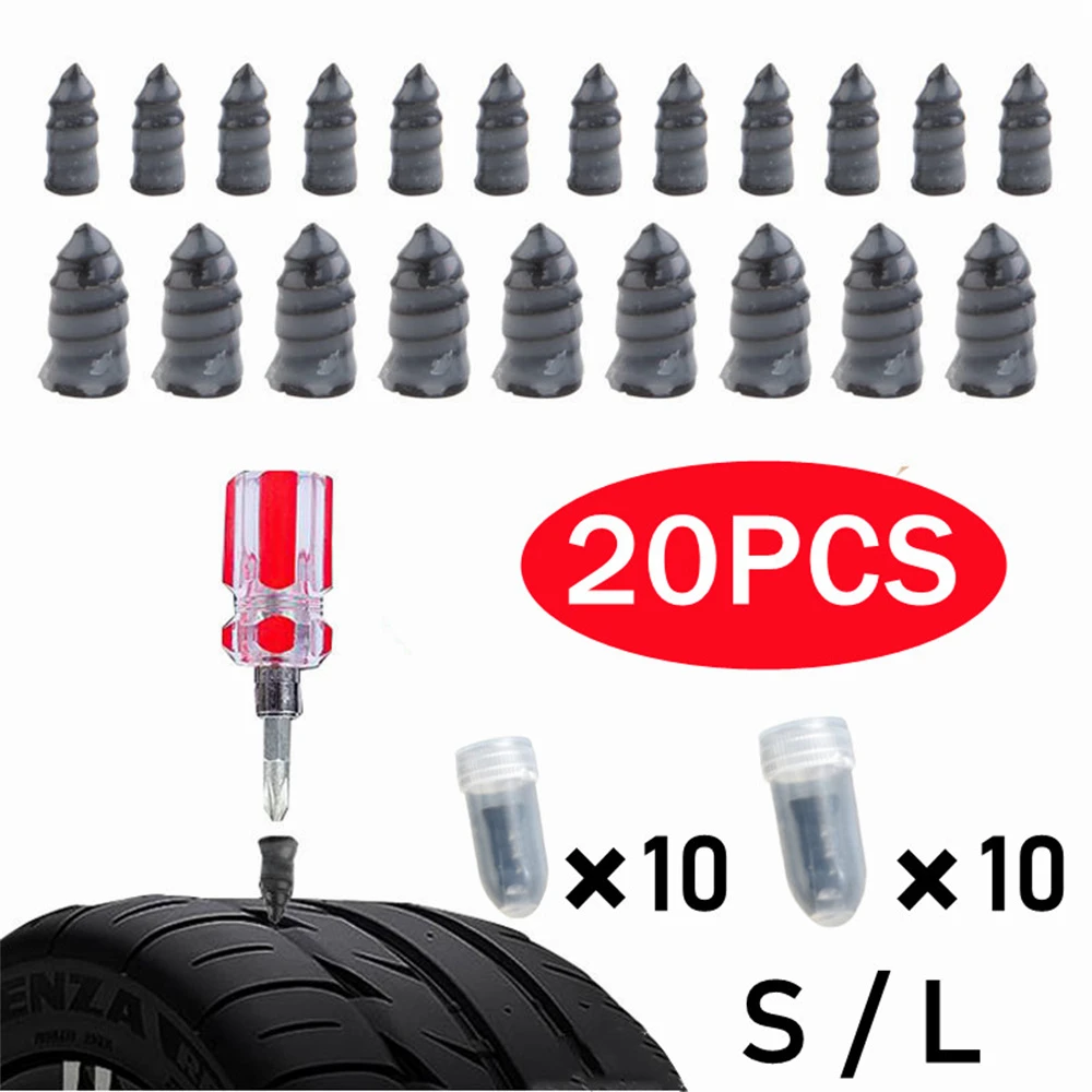 20pcs Tyre Repair Nail Repair Rubber Self-tapping Screws Tire Studs ...