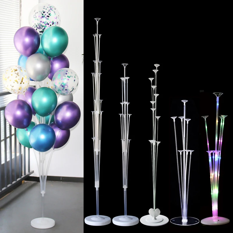 1/2set Balloon Stand Floating Support Ballon Column Holder Happy ...